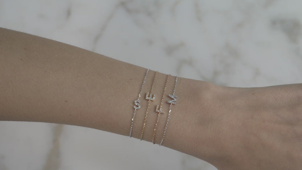 MINI DIAMOND INITIAL BRACELET