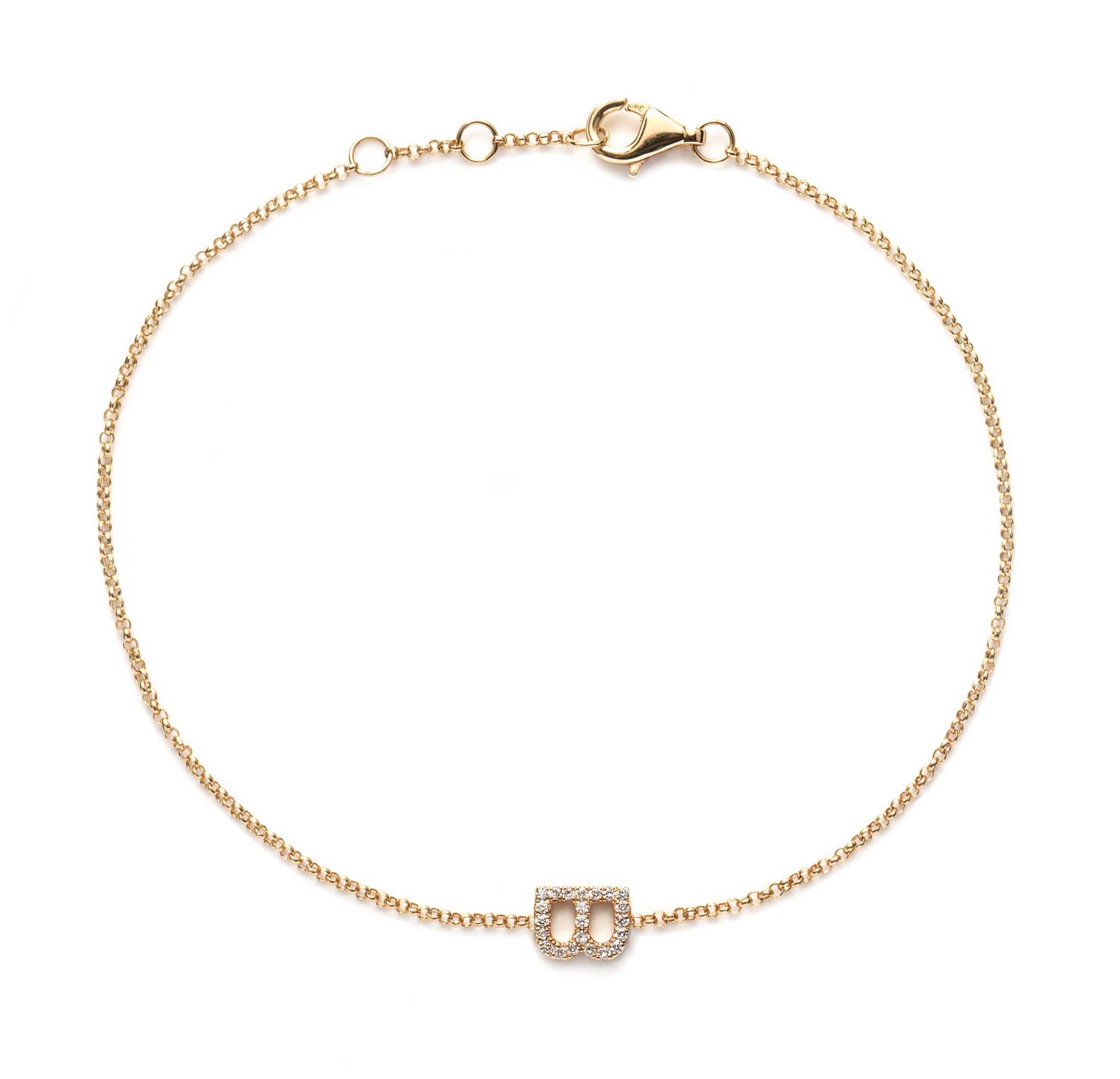 MINI DIAMOND INITIAL BRACELET