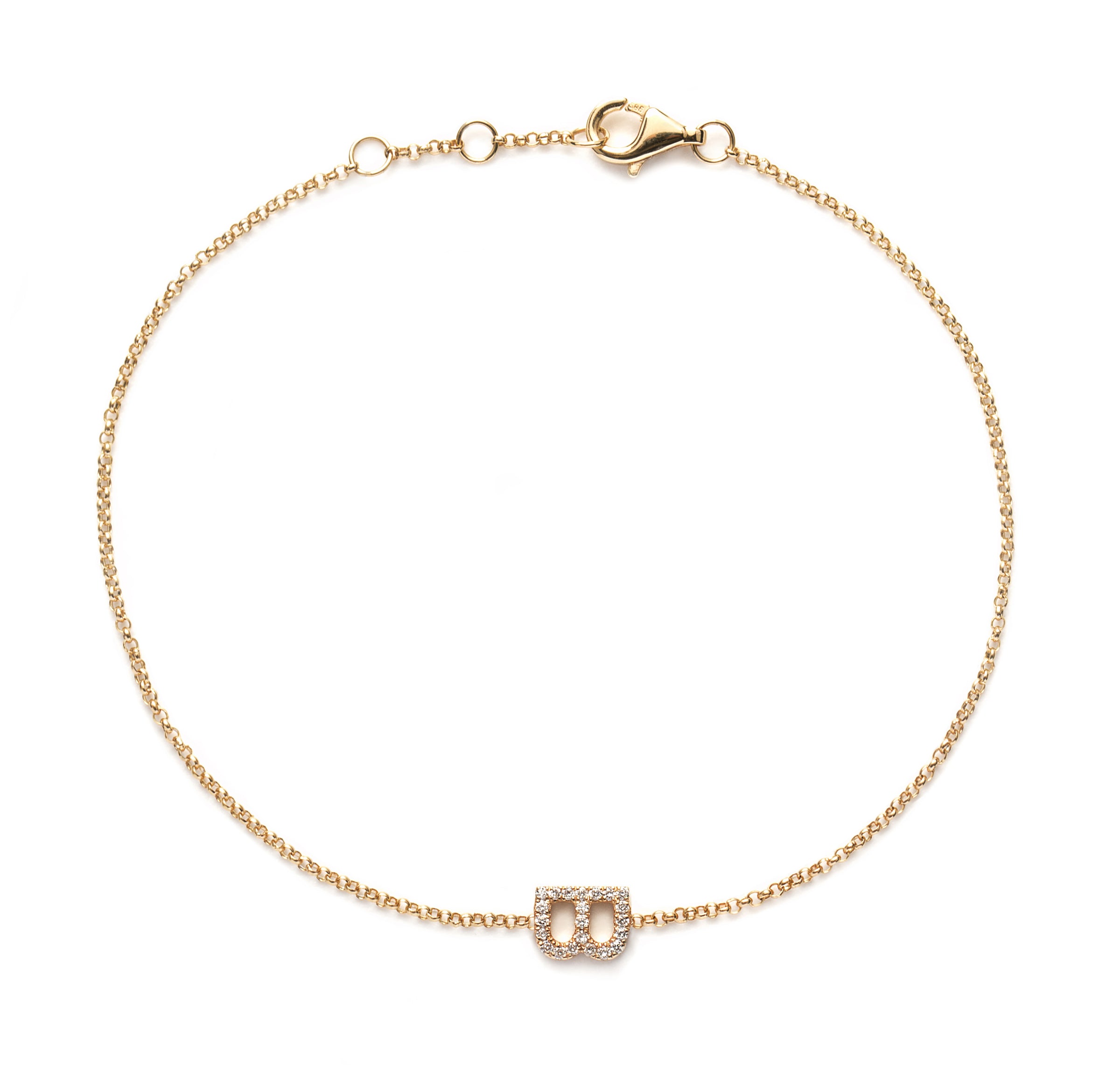 MINI DIAMOND INITIAL BRACELET